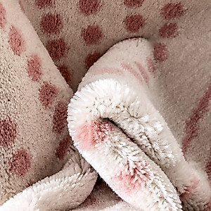 Well Woven Good Vibes Margot Blush Pink Modern Geometric Boxes & Lines 3D Textured 3'11" x 5'3" Area Rug