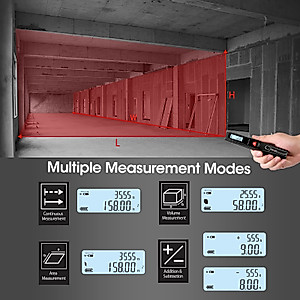 PREXISO 135Ft Mini Laser Measure Backlit Digital & PREXISO 2-in-1 Laser Level Spirit Level with LED Lights, 100Ft Point & 30Ft Line