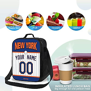 ANTKING New York Lunch Bag Custom Name and Number Lunch Box for Men Women Gifts