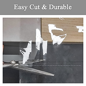 UMINEUX Clear Plastic Tablecloth Protector Heavy Duty Vinyl Table Cover 100% Waterproof Oil Proof Wipeable for Indoor Outdoor Dining Table Use(54x54 Inch, Square)