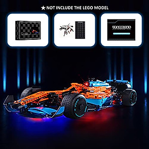 YEABRICKS LED Light Kit for Lego - Technic McLaren Formula 1 Race Car Building Blocks Model, LED Light Set Compatible with 42141(Lego Set NOT Included)