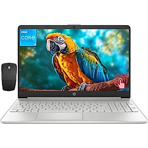HP Laptop, 15.6" Touchscreen Laptop, 12th Gen Intel i3-1215U, 64GB RAM, 1TB SSD, Micro-Edge, Anti-Glare, Bluetooth, Wi-Fi, HDMI, Thin & Light, Win 11 H, with Mouse