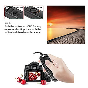 Pixel Camera Shutter Remote Control RC-201 UC1 Release Cord Compatible with Olympus E-M1, E-M5, E-M10, Pen-F, EPL8, EPL7, EPL6, EPL5, EPL3, EPL2, EP5, EP3, E400, E410, E420, E450, E510, E520, E550