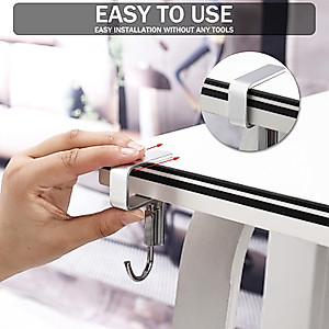 Student Purse Table Hook Desk Office Bag Hook Nail Free Purse Hanger Aluminium Alloy Purse Holder Handbag Hook Hanger Holder Bag Hanger for Table Hanging Storage Decor (4 Pcs, 2.6 cm/ 1.02 Inches)