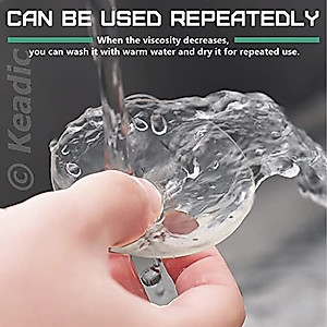 Keadic 80 Pcs 5 Sizes Rubber Clear Suction Cups Set, 2.5/3/3.5/4/4.5 CM Heavy Strength Anti-Collision Plastic Sucker Pad Without Hooks for Home Kitchen Bathroom Hanging