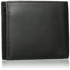 Lacoste Men's Fitzgerald Large Billfold and Coin Wallet, Black, One Size