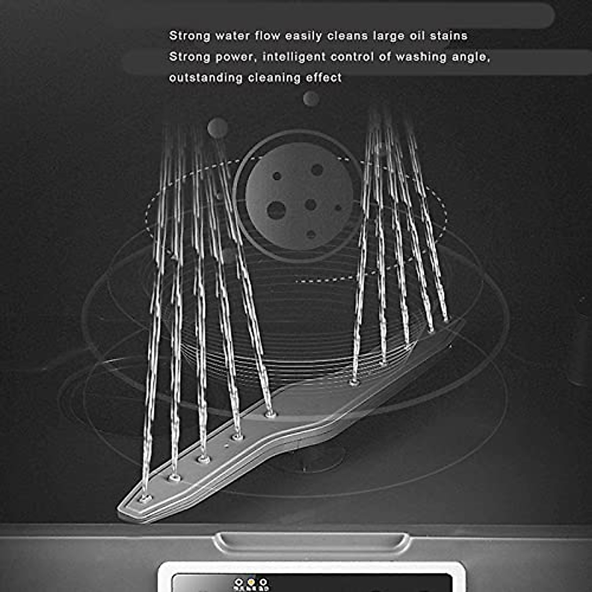 YDTZ Complete Portable Countertop Dishwasher with 5-Liter Built-in Water Tank, 5 Programs, Baby Care, Glass & Fruit Wash No Installation of Small Kitchen Dishwashing Machine (White)