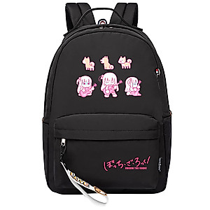 TPSTBAY BOCCHI THE ROCK! Kawaii Packsack Cartoon Bookbag Women Waterproof Travel Backpack Cute Daypack,Black(29)