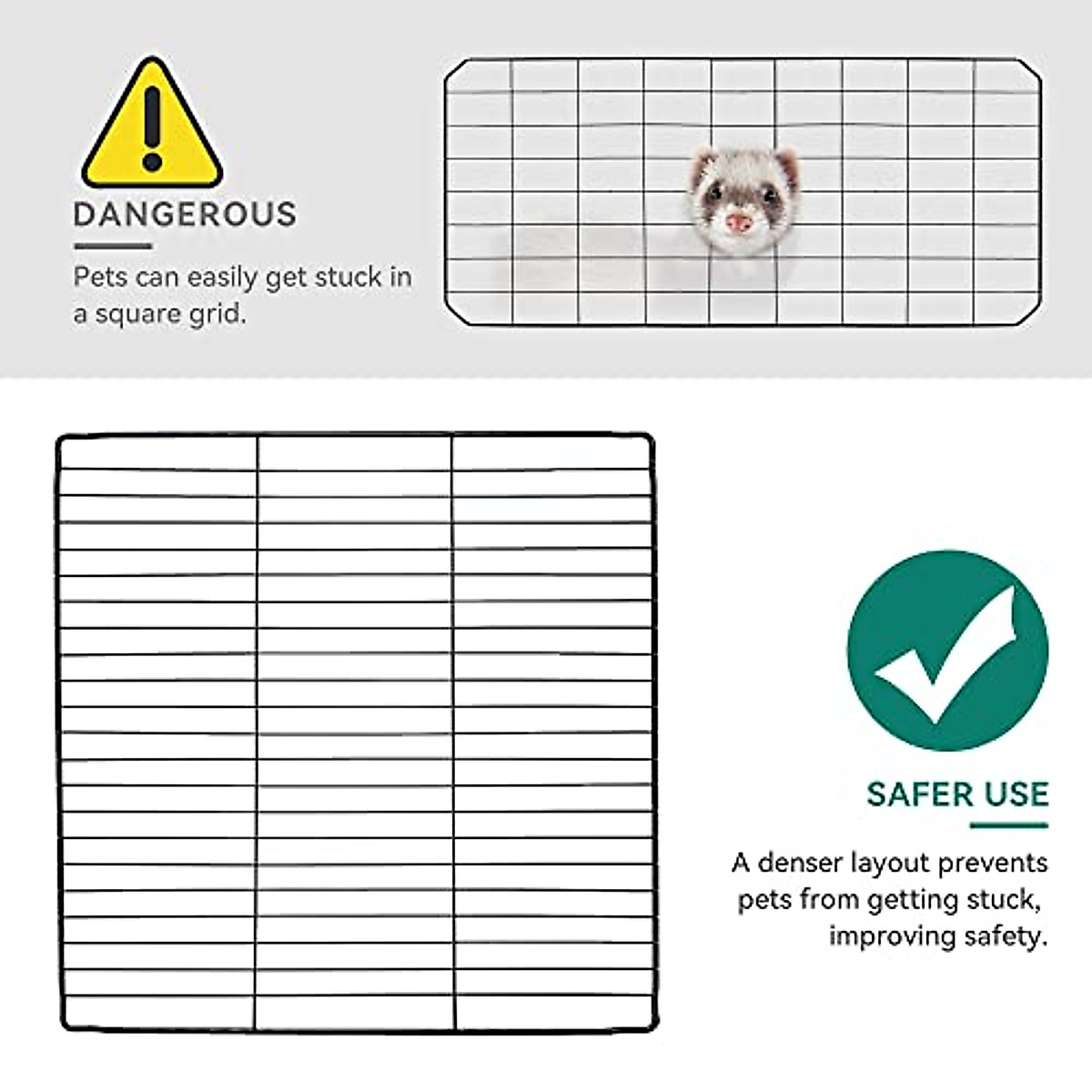 YITAHOME Cat Cage Indoor Cat Enclosures DIY Cat Playpen Metal Kennel with Extra Large Hammock for 1-2 Cats, Ferret, Chinchilla, Rabbit, Small Animals