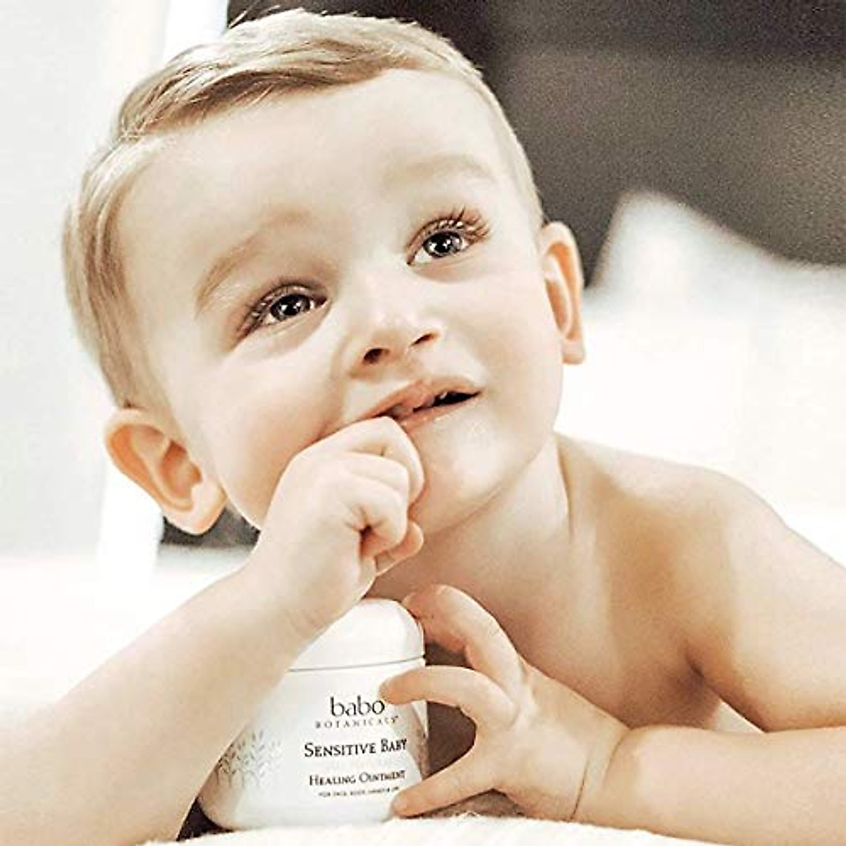 Babo Botanicals 70+% Organic Sensitive Baby All Natural Healing Ointment with Medical Grade Colloidal Oatmeal, Unscented 4 Ounce