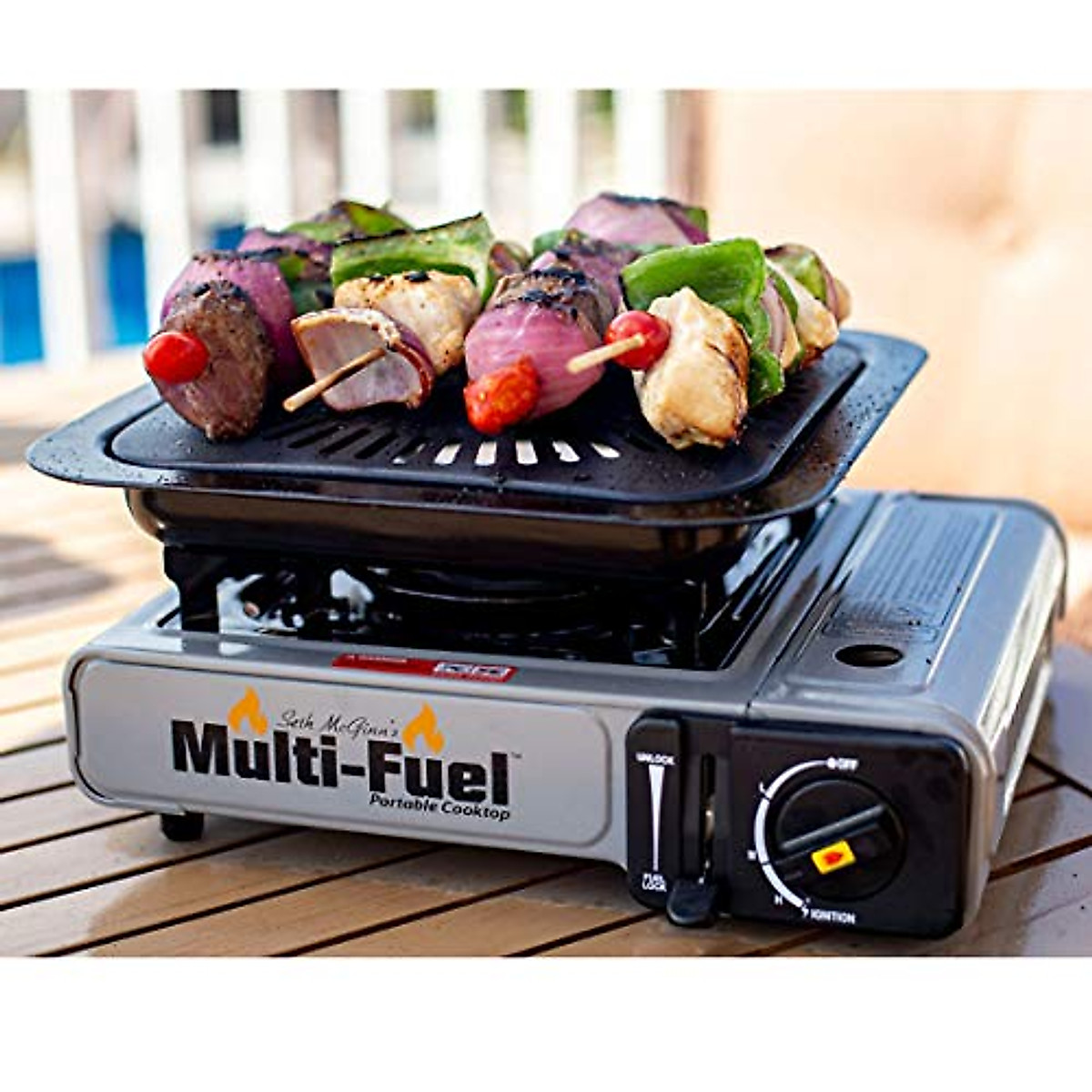 CanCooker Portable Conversion Grill | Easily Convert The Multi-Fuel, Portable Cooktop, or ANY Burner to a Grill, Black, 12 x 12 x 3