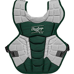 Rawlings | VELO 2.0 Catcher's Chest Protector | Baseball | Adult - 17" | Dark Green/White