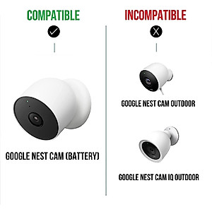 Wasserstein Premium Wall Mount Compatible with Google Nest Cam (Battery)