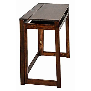 Casual Home Folding Desk with Pull-Out & USB Ports