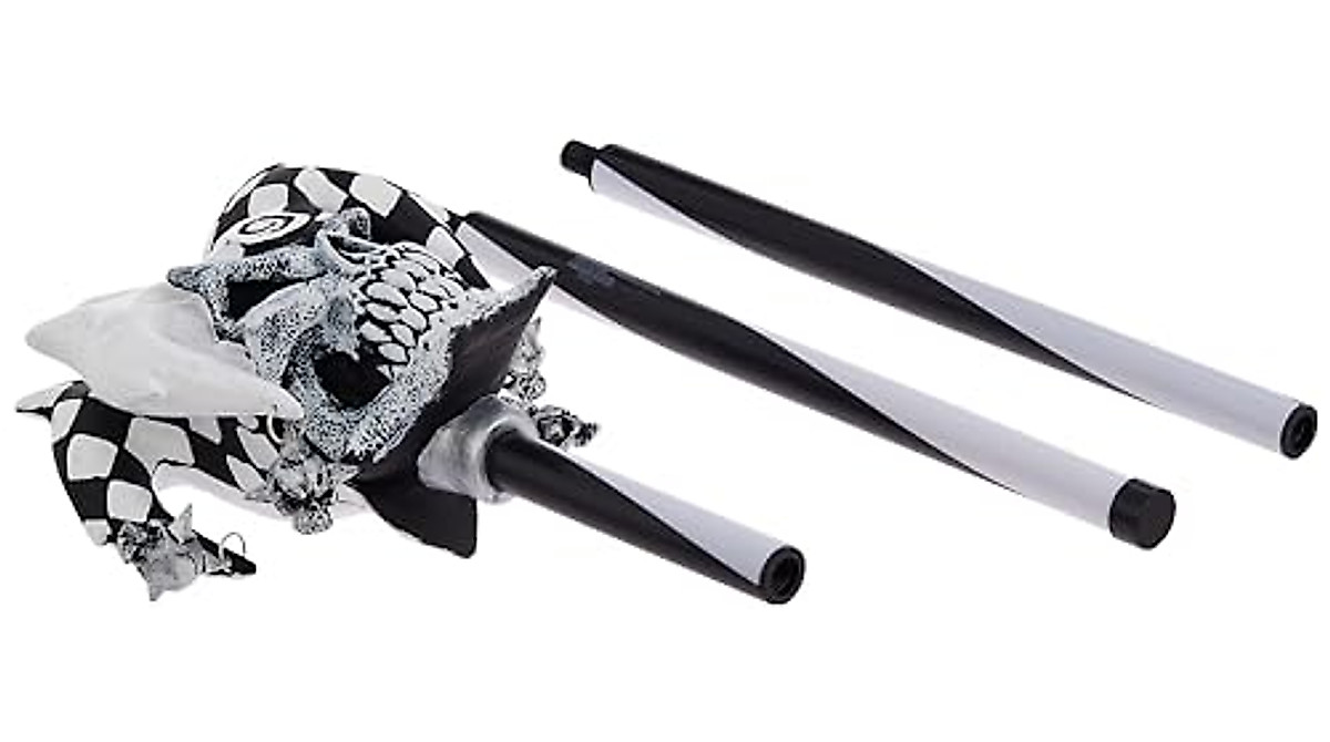Psycho Jester Black and White Cane – Perfect Halloween Accessory
