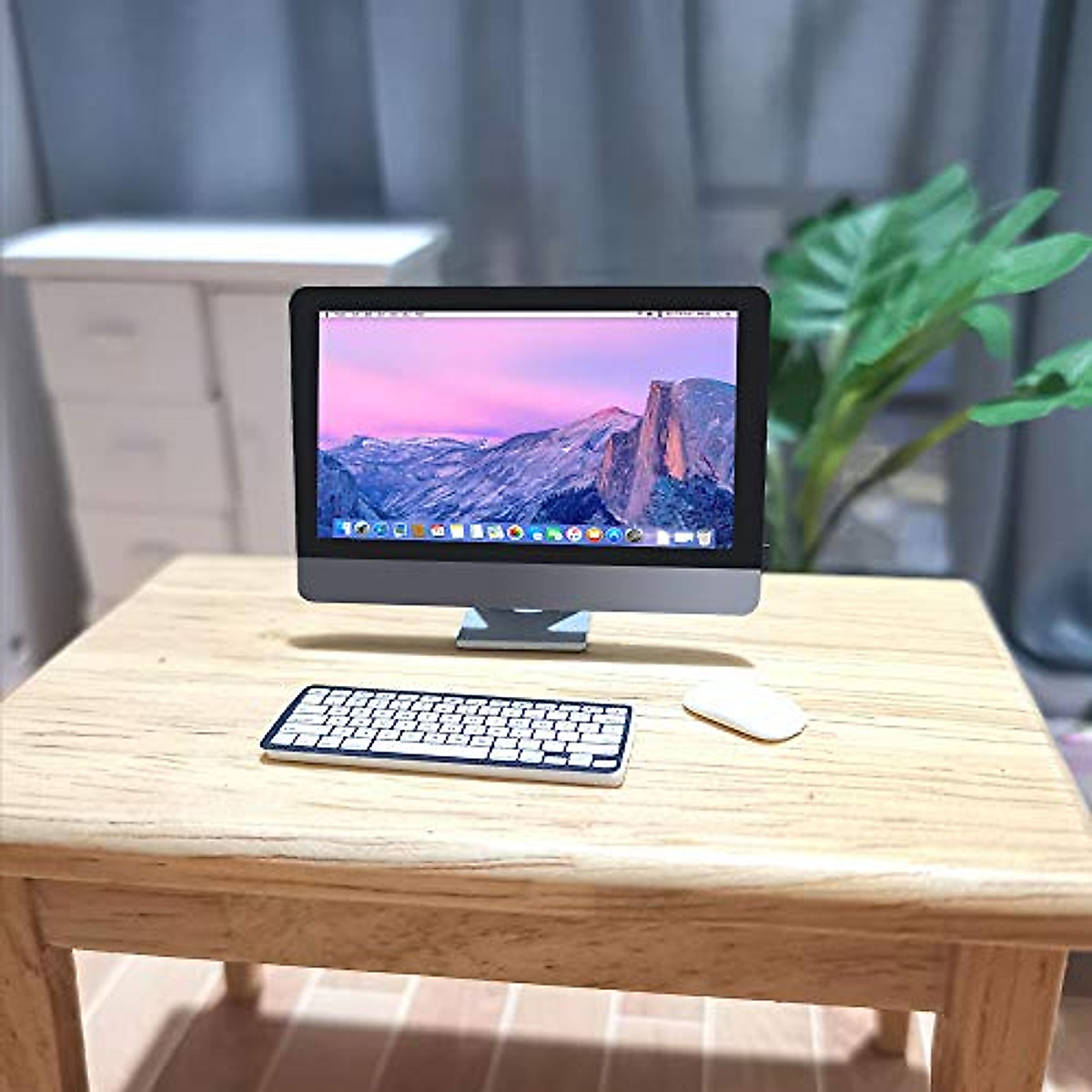 Dollhouse Decoration Miniature Accessories Dollhouse Computer Laptop Tablet Phone Simulation Accessories for Doll 1/6 1/12 Miniatures Play Set - 3 Pcs (PC Style)