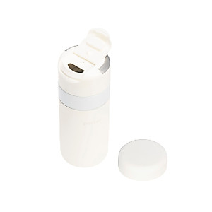 W&P Porter Drink Through Lid for Insulated Water Bottles, Leak-Proof, Carrying Handle, BPA Free, Cream
