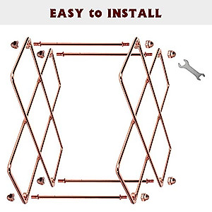 DreamiDeco Tabletop Wine Holder, Metal Countertop Wine Rack Freestanding, Hold 6 Wine Bottles,Perfect for Home Decor & Kitchen Storage, Bar, Wine Cellar, Cabinet, Pantry,Bar (Rose Gold, 2 Packs)