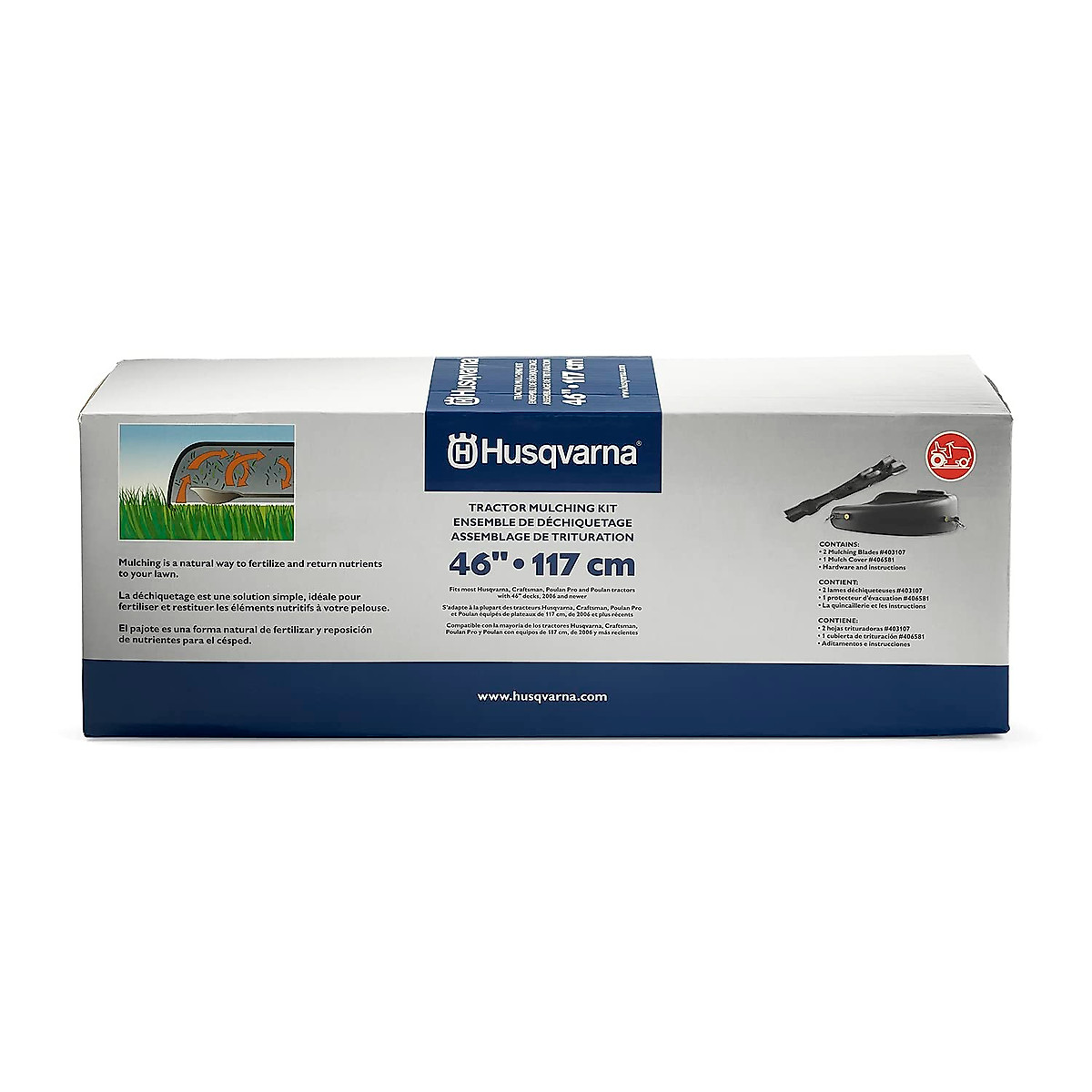 Husqvarna 531309580 HU46 Mulch kit, 45 x 10 x 10 inches, Black