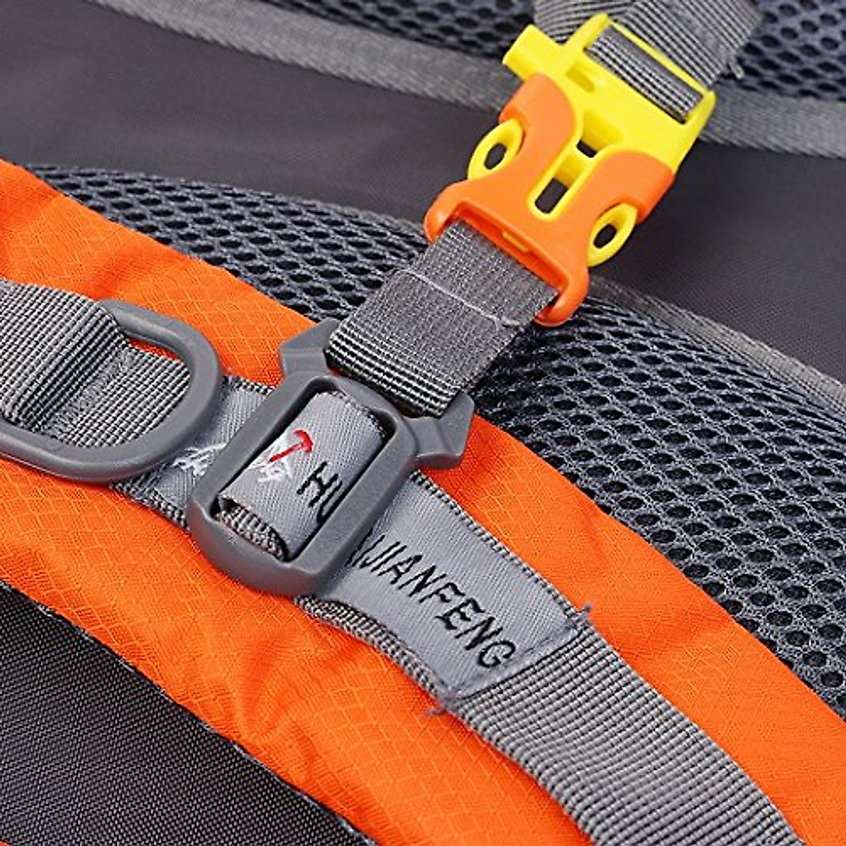 SUGOIDAN Hiking Backpack Waterproof Travel Fishing Climbing Camping 60L Hiking Daypack (Orange)