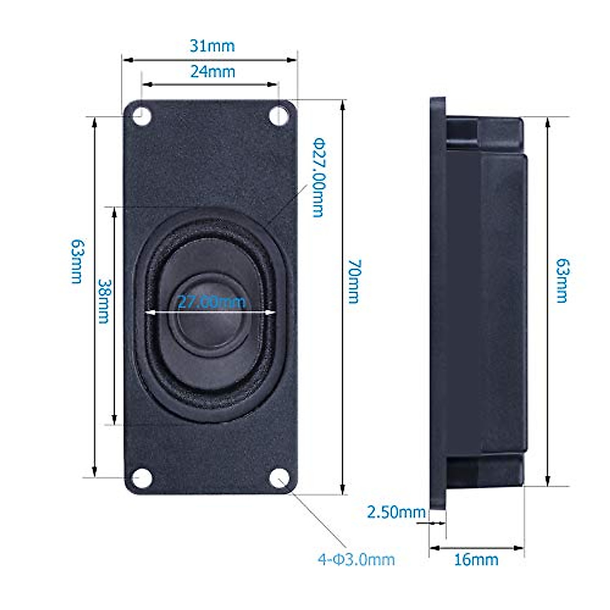 CQRobot Speaker 5 Watt 8 Ohm Compatible with Arduino Motherboard, JST-PH2.0 Interface. It is Ideal for a Variety of Small Electronic Projects.