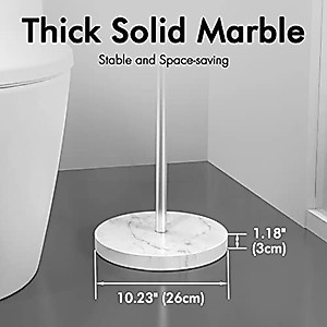 KES Towel Racks for Bathroom, 40-Inch Swivel Arms Standing 3 Bath Towel Racks with Weighted Marble Base, SUS304 Stainless Steel Brushed Finish, BTH219-2