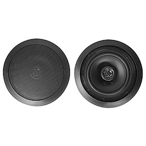 Rockville (8) HC85 Black 8" 700 Watt in-Ceiling Home Theater Speakers 8-Ohm