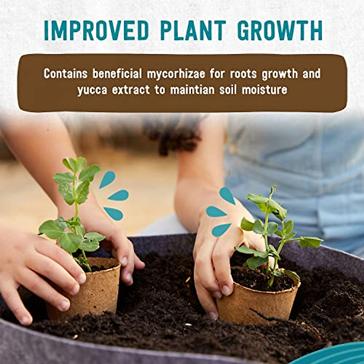 Back to the Roots 3-in-1 Seed Starting Mix 12 Quarts, 100% Organic & USA Made for Herbs, Veggies, Flowers, w/ Nutrient Rich Plant Food, Worm-Castings, & Moisture Controlling Yucca Brown