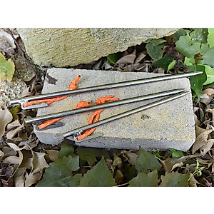 iBasingo 6 pcs Titanium Alloy Tent Pegs Outdoor Camping Awning Tent Stakes Lightweight Tent Nail Ti4012P-20CM