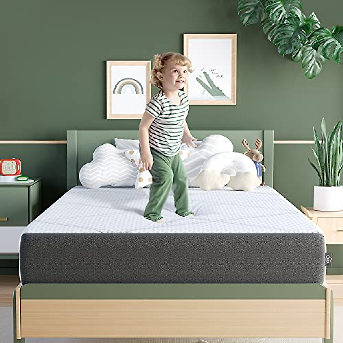 TeQsli 8 Inch Full Mattress, Gel-Infused Memory Foam Mattress in a Box for Kids and Adults, Full Bed Mattress with Breathable Cover for Bunk Bed, Trundle Bed, Medium Firm Feel, CertiPUR-US Certified