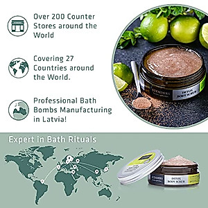 STENDERS Detox Salt Body Scrub & Deep Moisturizing Gold Body Cream For Women. Perfect body care set. Effectively Cleanses, Nourishes and Moisturizes the Skin.