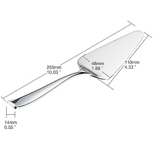KSENDALO Luxurious Pie Server Spatula, 304 Stainless Steel Pie Spatula Cake Server for Pie Tart Cake Dessert Pizza, Silver(Option a)