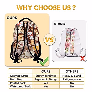 CUNEXTTIME Hedgehog Backpack for Girls Boys, 16 Inch Brown Backpacks for School, Cute Lightweight Durable Bookbag for Kids