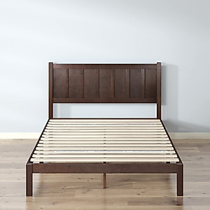 ZINUS Adrian Wood Rustic Style Platform Bed with Headboard, No Box Spring Needed, Wood Slat Support, King