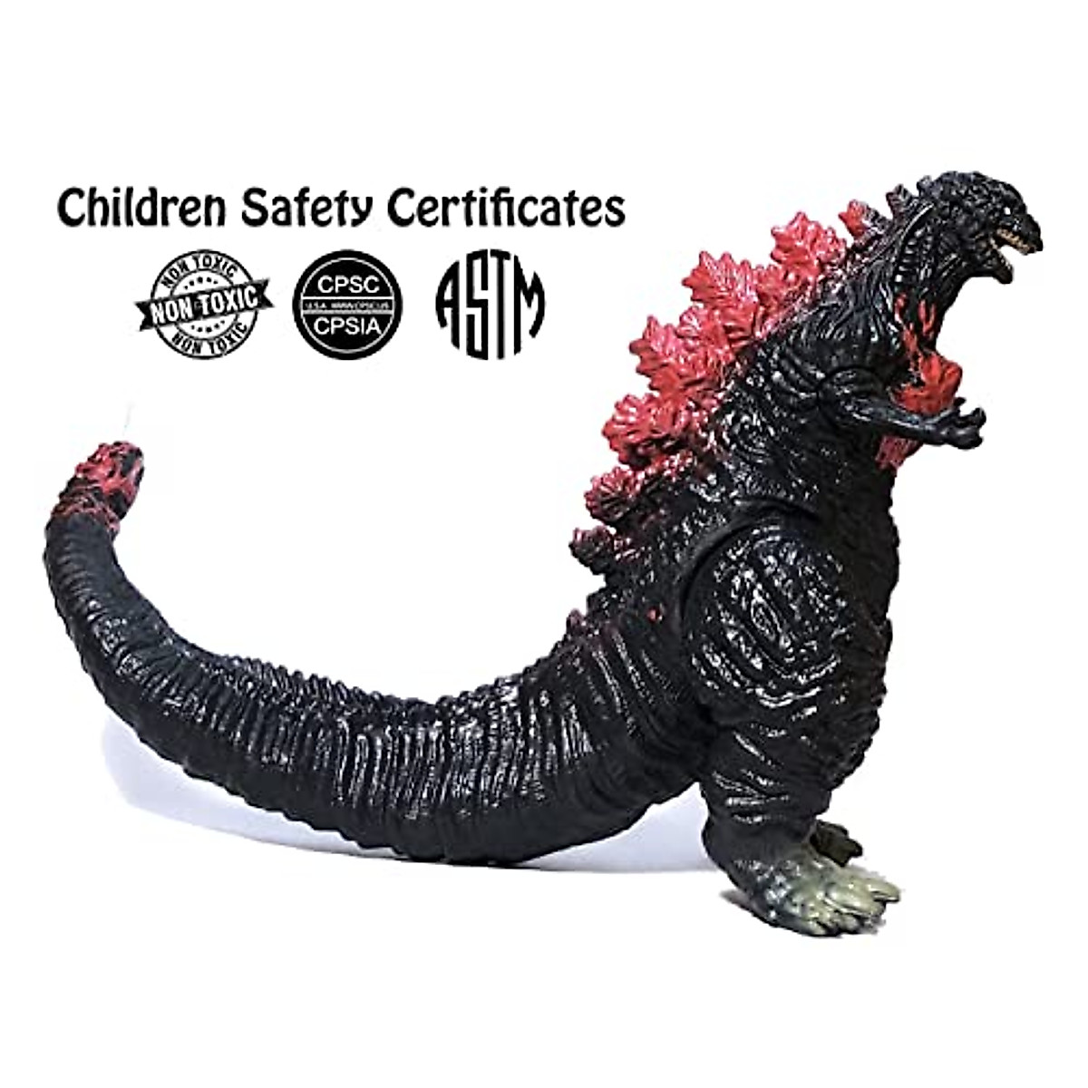 EZFun Set of 8 Godzilla Toys Movable Joint Birthday Kids 2019 Action Figures King of the Monsters Burning Heisei Mecha Ghidorah Pack Plastic Mini Dinosaur Playsets Cake Toppers Package