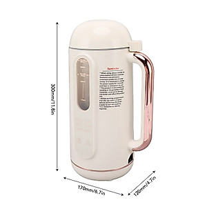 Yctze Soy Milk Maker, Soy Milk Maker Automatic High Speed Blender Creamy White Multifunctional Nut Milk Maker for Home Restaurant US Plug 110V