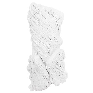 STOBAZA Mop Replacement Head Mop Head Floor Cleaning Mop Head Hardwood Floor Cleaner Wet Mop Head Refill Reusable Mop Pad Household Mop Pad Commercial Mop Head White Cotton Thread