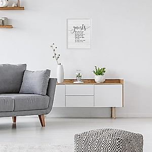 Guests-We're Glad to Have You - Welcome Sign Wall Art, Modern Typographic Wall Print - Perfect Home Decor, Guest Room Decor, Cabin & Lake House Decor Inviting Message for Guests - Unframed - 11 x 14