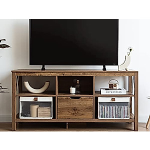 StorageWorks Closet Storage Bins with Clear Window and 2 Handles, Foldable Clothing Bins for Shelves, Large Fabric Organizer, Beige, 3 Pack