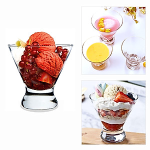 YAWALL Stemless Martini Glasses Set of 4-8.5 Oz Cocktail Glasses for Martini, Margarita & More, Lead-free Crystal Heavy Base Glassware Home Bar Use, Anniversary Party Gift