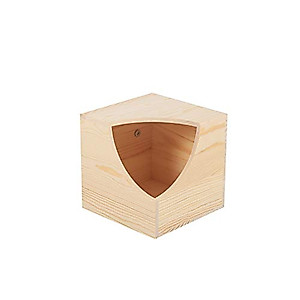 YARDWE Wood Bird House Bird Breeding Box Cage Natural Bird Nest Parakeet Nesting Box Bird Hut for for Finch Cockatiel Budgie Conure Parrot