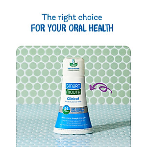 SmartMouth DDS Activated Clinical Mouthwash - Adult Mouthwash for Fresh Breath - Clinical Strength Mouthwash for Gum Health, Gingivitis & More - Clean Mint Flavor, 16 fl oz