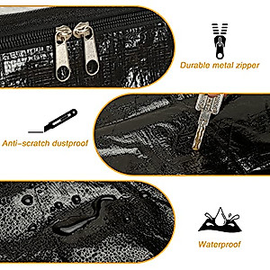 Fixwal Large Moving Storage Bags with Backpack Straps Strong Handles & Zippers, Black Foldable Heavy-Duty Tote for Space Saving, Alternative to Moving Boxes, Plastic Storage Bins (Set of 5)