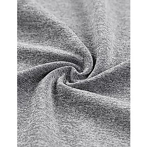 CRZ YOGA Womens Seamless Ribbed Workout Long Sleeve Shirts Quick Dry Gym Athletic Tops Breathable Running Shirt Slate Grey Marl Medium