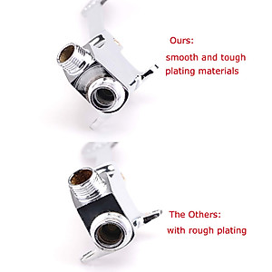 Mallofusa Single Foot Pedal Water Valve Copper Bathroom Faucet for Basin Water Tap, Silver