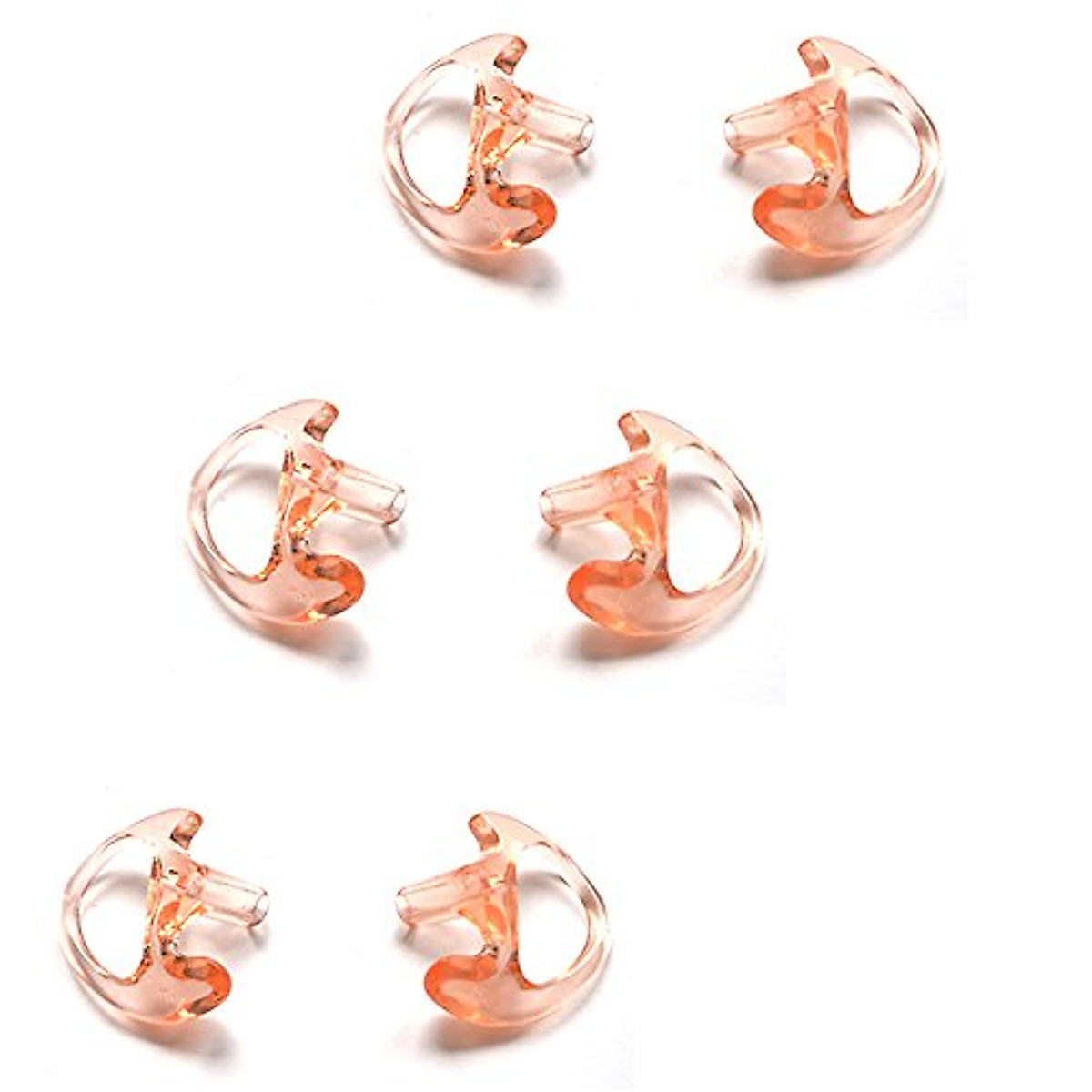 HYS Replacement Soft Silicone Ear Buds Medium Earmold for Walkie Talkie Air Acoustic Earpiece Headset (Pack of 3 Pairs)