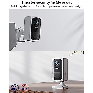 MUBVIEW Security Cameras Wireless Outdoor - 2 Pack Outdoor Camera Wireless 2K Battery Powered Security Camera Outdoor & Indoor, WiFi Home Camera with Spotlight/Siren/AI Motion Detection/2-Way Talk