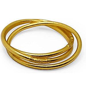 EMME EVERYDAY RAIN or SHINE INTERLOCKING BRACELETS THAI (DARKGOLD, MED)