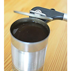 Zulay Smooth Edge Can Opener With Stainless Steel Blades - Ergonomic Grip Soft Edge Manual Can Opener - Smooth To Operate Hand Can Opener With Large Turn Knob - No Sharp Edges or Cuts