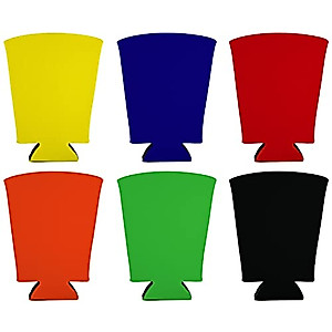 Blank Foam Pint Glass Coolies (Variety Color 6 Pack)